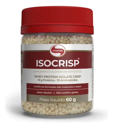 Isocrisp Vegan Whey Protein Crisp 60 G - Vitafor | Frete grátis Isocrisp Vegan Whey Protein Crisp 60 G - Vitafor | Frete grátis