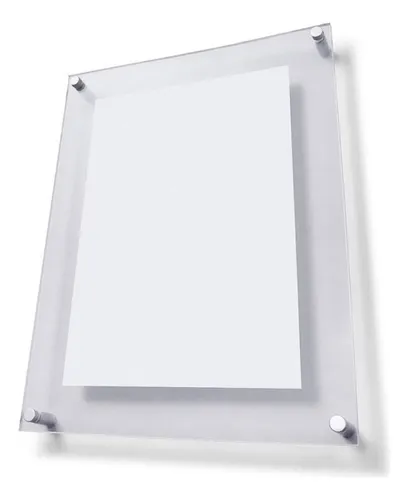 Porta Afiche Doble Placa Acrilica - Carta - 100% Acrilico Porta Afiche Doble Placa Acrilica - Carta - 100% Acrilico