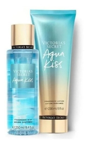 Kit Victorias Secret Aqua Kiss Body Splash Hidratante Parcelamento