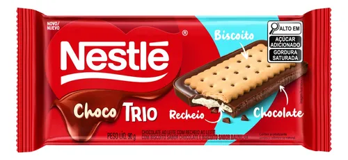 Barra de chocolate ao leite recheado com biscoito de chocolate e ... Barra de chocolate ao leite recheado com biscoito de chocolate e ...