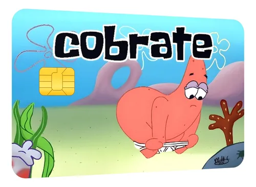 Sticker Cóbrate Patricio Calcomanía Tarjeta Débito Y Crédito | Meses ...