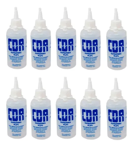 Kit C/ 10 Álcool Isopropílico Cda 110ml (isopropanol) Kit C/ 10 Álcool Isopropílico Cda 110ml (isopropanol)