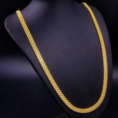 Cadena Tejido Chino Doble Carril En Oro Laminado 18k | Cuotas sin interés Cadena Tejido Chino Doble Carril En Oro Laminado 18k | Cuotas sin interés