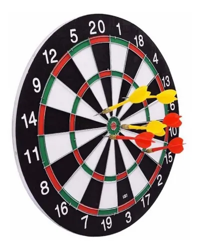 Jogo De Dardo Tabuleiro Alvo 30cm Dupla Face Dardos Mercadolivre