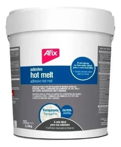 Cola Granulada Hot Melt Branca 2,5kg Afix Cola Granulada Hot Melt Branca 2,5kg Afix