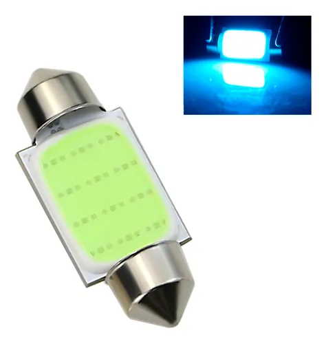 Led Torpedo 36mm 1x Lampada C5w Teto Placa Cob Azul Claro Led Torpedo 36mm 1x Lampada C5w Teto Placa Cob Azul Claro