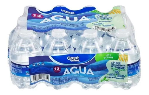 Agua Purificada Great Value 12 Botellas De 237 Ml C/u Agua Purificada Great Value 12 Botellas De 237 Ml C/u