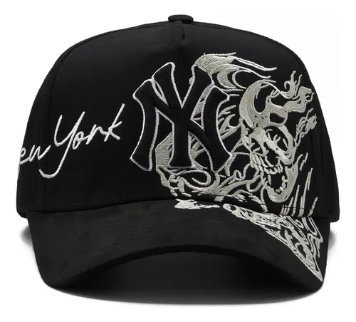 Gorra Curva Ajustable Dandy Hats Ny Skeleton Yankees Negra | Meses sin ...