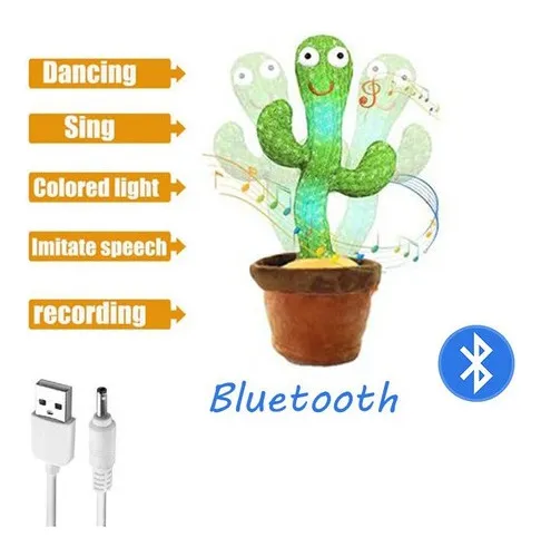 Cactus Bailarín De Peluche Tik Tok Bluetooth Meses Sin Interés