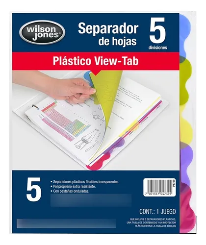 Separador Para Carpeta Acco Wilson Jones Con 5 Divisiones Separador Para Carpeta Acco Wilson Jones Con 5 Divisiones