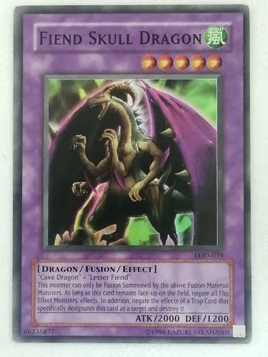 Fiend Skull Dragon Super Raro Dañado Yugioh | Meses sin intereses