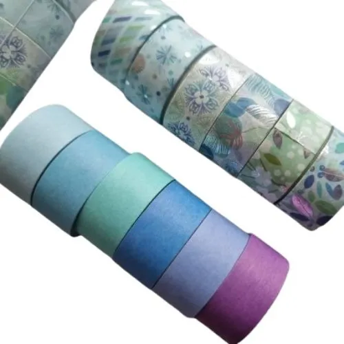 Washi Tape Cinta Decorativa Pack 12 Unidades Cuotas Sin Interés