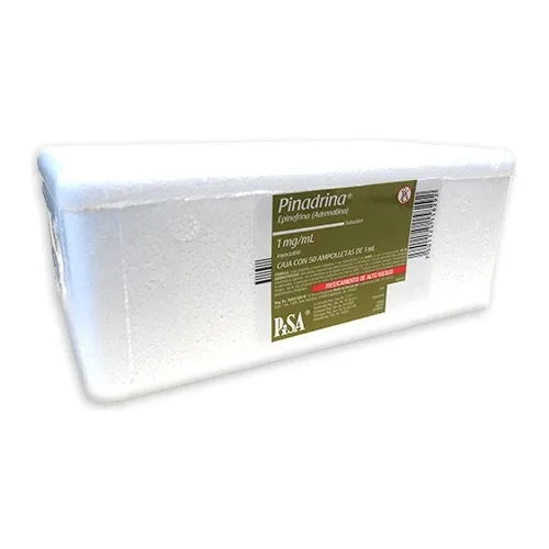 Pinadrina Epinefrina 1mg/ml Inyectable Caja C/50 Amp. Pisa | MercadoLibre
