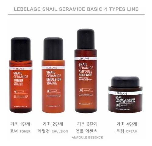 Crema Facial Coreana Ceramida Y Caracol Rejuvenecedora 4pz Meses