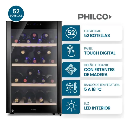 Cava Eléctrica Philco Phcav052n 52 Botellas | Envío gratis