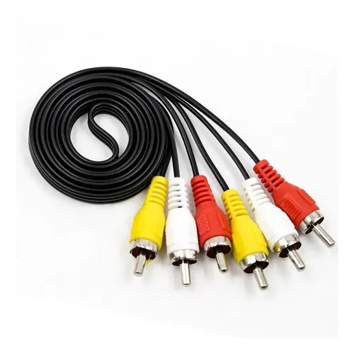 Cable Audio Video 3 Rca A 3 Rca 3m | Irt | Meses sin intereses Cable Audio Video 3 Rca A 3 Rca 3m | Irt | Meses sin intereses