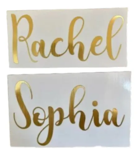 Stickers Vinil Personalizados Nombres Para Vaso 40 Pzas Meses Sin Interés