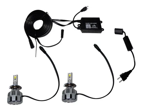 Kit De Focos Led H7 Wifi Rgb Luz Multicolor Kit De Focos Led H7 Wifi Rgb Luz Multicolor