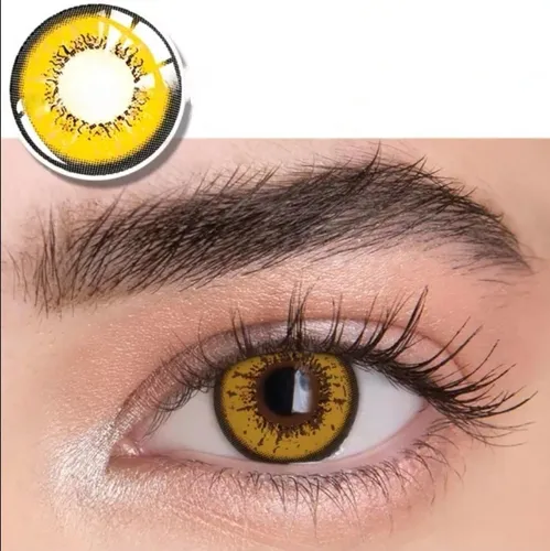 Lentes De Contacto Color Amarillo Miel La Brown Pupilentes