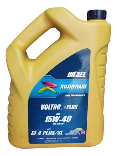 Aceite Para Motor Diesel 15w40 Roshfrans Voltro +plus 5lts | MercadoLibre