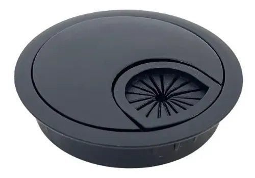 Pasacable Redondo Metálico Negro 60mm Para Escritorio | Cuotas sin interés
