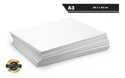 500 Hojas De Papel Couche Mate Tamaño A3 De 300 Gr 2 C | Envío gratis