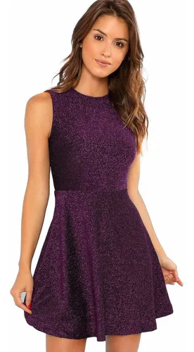 Vestido De Mujer Tipo De Patinadora Sin Mangas Acampa Vsf Cuotas