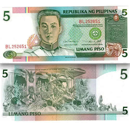 Billete De Filipinas 5 Piso E. Aguinaldo, Nuevo Sin Circular | MercadoLibre Billete De Filipinas 5 Piso E. Aguinaldo, Nuevo Sin Circular | MercadoLibre