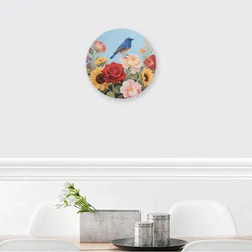 Prato Decorativo Floral Papoulas Para Parede Estilo Retro | MercadoLivre