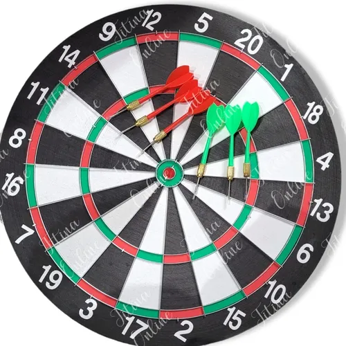 Kit Jogo De Dardos Profissional Dupla Face Grande 6 Dardos