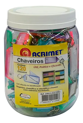 Chaveiro Com Etiqueta De Identificação Pote Com 120 Unidades ... Chaveiro Com Etiqueta De Identificação Pote Com 120 Unidades ...