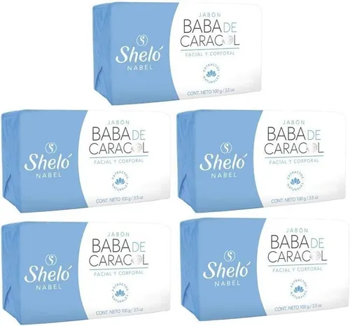 5 Piezas Jabón Baba De Caracol Sheló Nabel 100 Gr 5 Piezas Jabón Baba De Caracol Sheló Nabel 100 Gr