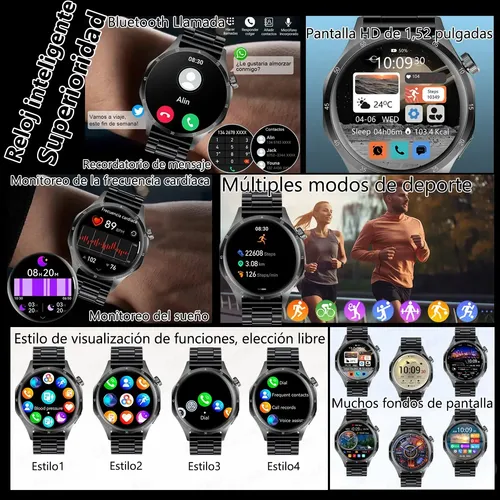 Reloj Inteligente Hombre Smartwatch Deportivo Llamada Bluetooth Gejian ...