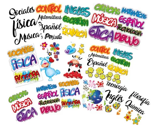 Stiker, Adhesivo, Etiquetas Escolares Para Marcar Cuadernos en venta en ... Stiker, Adhesivo, Etiquetas Escolares Para Marcar Cuadernos en venta en ...