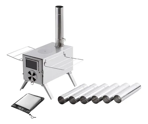 Mc Tent Stove Portable Wood Burning Stove 304 Stainless S... | MercadoLibre