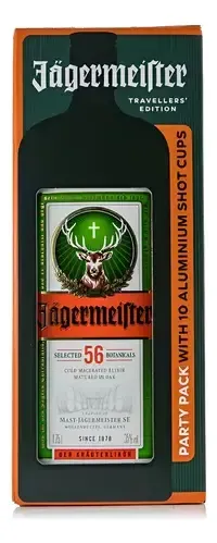Jagermeister 1,750 Ml Pack Party 10 Shot Alumínio | Cuotas sin interés