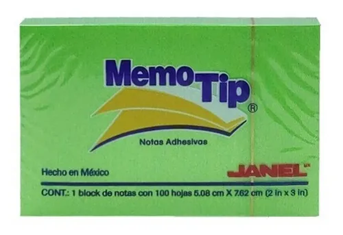 Notas Adhesivas Janel Memo Tip 2x3in Colores Neón Vc Mercadolibre