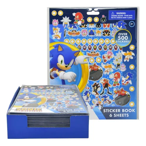 Stickers Book Sonic The Hedgehog Sonic 500 W/ 6 Sheets | MercadoLibre