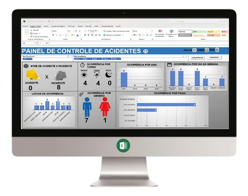 Planilha Dashboard De Controle De Acidentes à venda em Pirapora Minas ... Planilha Dashboard De Controle De Acidentes à venda em Pirapora Minas ...