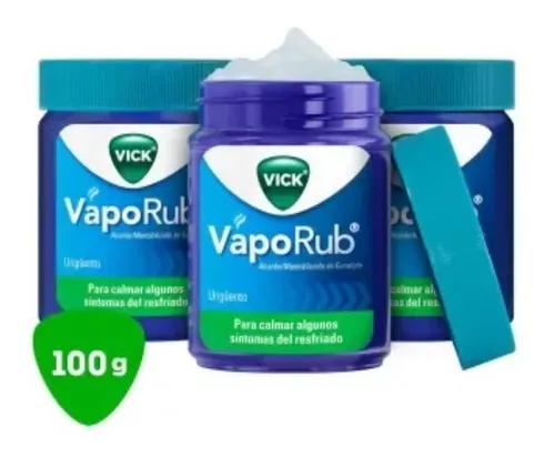 Ungüento Vick Vaporub 3 Tarros De 100g Mentol Y Eucalipto Meses Sin