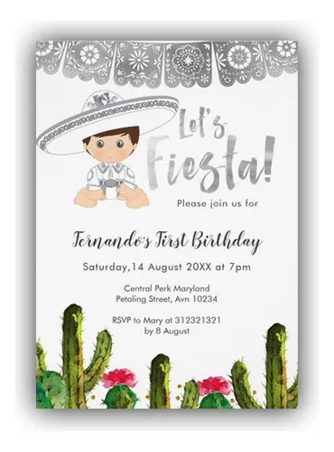 35 Invitaciones Charras Niño En Físico Y 1 Digital | Meses sin interés
