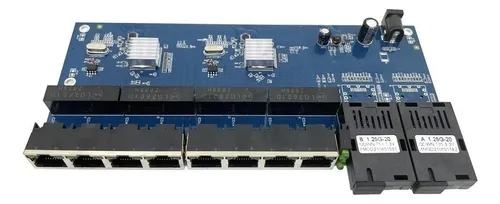 Switch Placa Rede Metro Giga Gigabit 1000mb Gbic A B-8p Rj45 Switch Placa Rede Metro Giga Gigabit 1000mb Gbic A B-8p Rj45