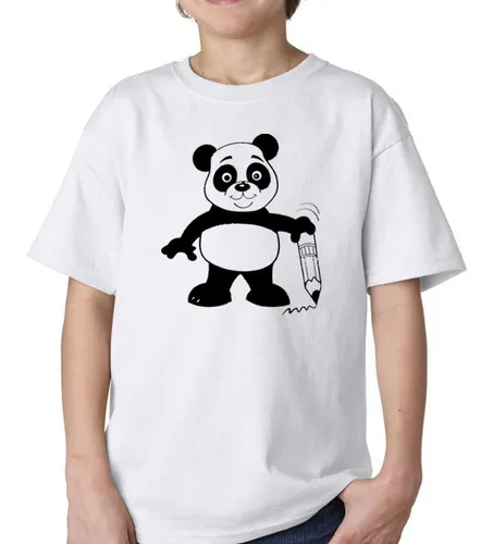 Remera De Niño Oso Panda Con Un Lapiz Dibujo Animado en venta en ... Remera De Niño Oso Panda Con Un Lapiz Dibujo Animado en venta en ...