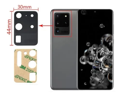Lente Camara Trasera Samsung S20 Ultra Original Adhesivo Cuotas Sin