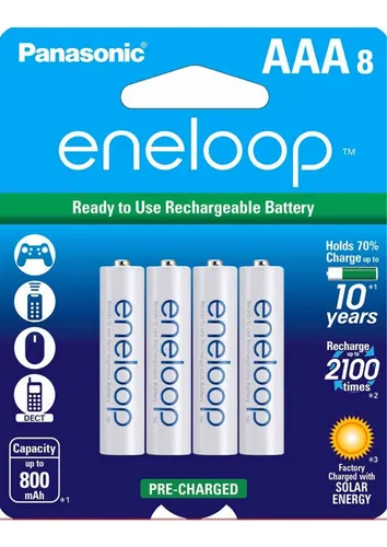 Baterías Recargables Panasonic Bk 4mcca8ba Eneloop Aaa Pilas Envío Gratis