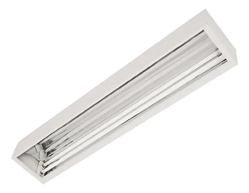 Kit 2 Luminaria Calha Comercial Sobrepor 2x Led Tubular T5 Branco ...