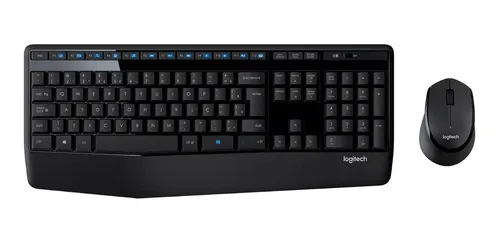 Combo Teclado E Mouse Sem Fio Logitech Mk345 Layout Abnt2 Preto Preto ...