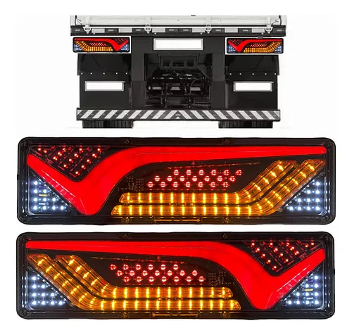 Par Lanternas Led Caminhão Axor 2544 2546 3344 Actros Klx | Frete grátis