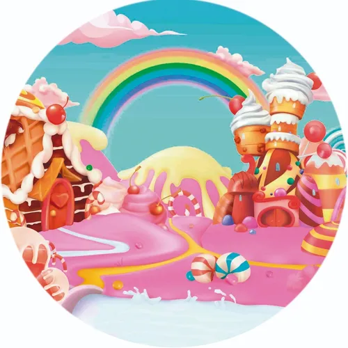 Painel Festa Redondo Abre Fácil Confeitaria (adeus Suporte ... Painel Festa Redondo Abre Fácil Confeitaria (adeus Suporte ...