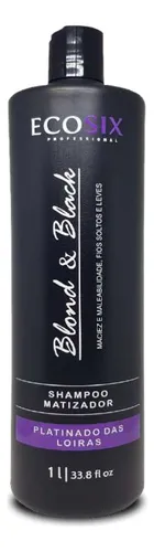 Ecosix Blond And Black Shampoo Matizador Platinum 1 Litro Mercadolivre
